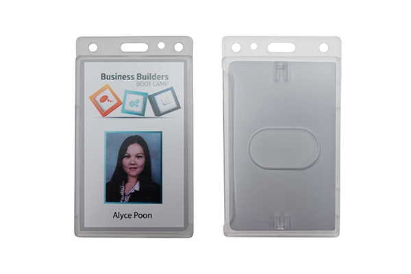 Rigid Frosted Security Id Card Holder Portrait Publicity Promotional Products